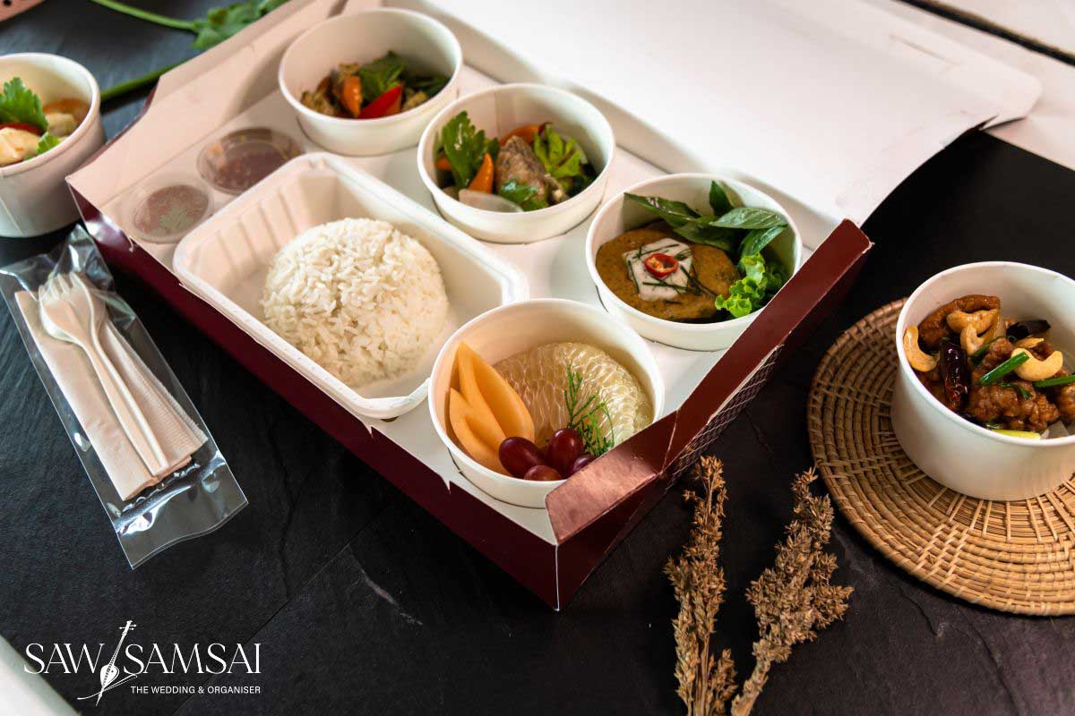 อาหารกล่อง (MEAL BOX) - ซอสามสาย รับจัดเลี้ยงนอกสถานที่ทุกรูปแบบ