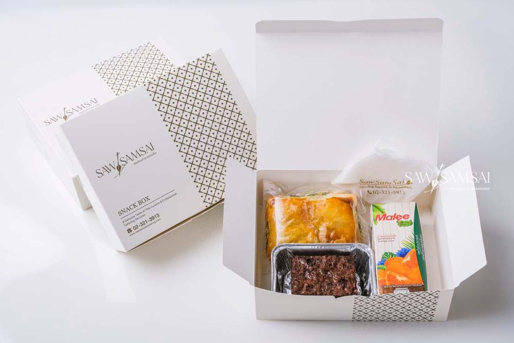 รับจัด Snack box ขนมอร่อย ราคาประหยัด | ซอสามสาย 081-9749170