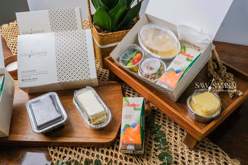 รับจัด Snack box ขนมอร่อย ราคาประหยัด | ซอสามสาย 081-9749170